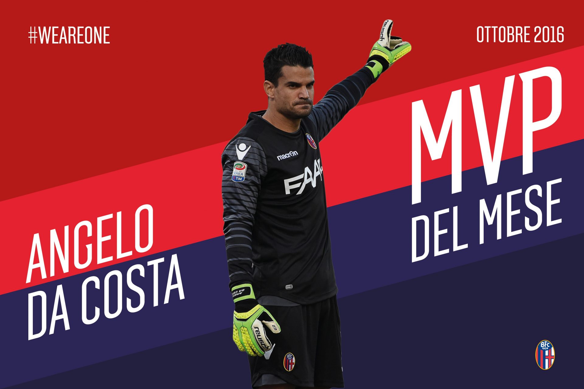 Angelo Da Costa MVP del mese di ottobre | Bolognafc